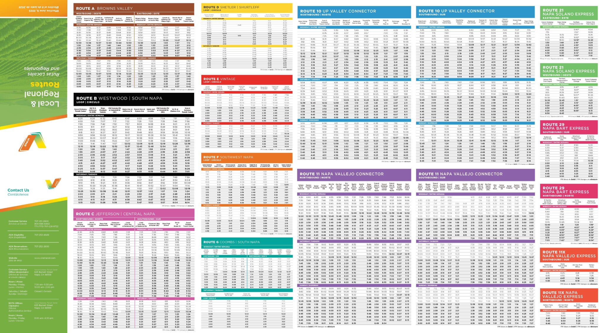 Vine Transit Schedules Change June 8th, 2025 – The Vine
